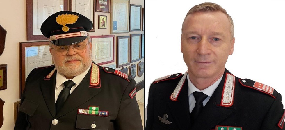 Dopo 36 e 37 anni di lavoro in congedo i luogotenenti Roberto Baù e ...