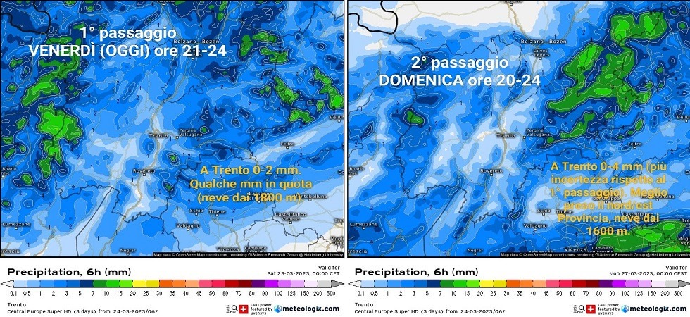 Meteo, torna la pioggia in Trentino (ma si parla di pochi millimetri): gelate in arrivo nei ...