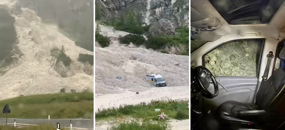 IL VIDEO. L’impressionante sequenza della frana: diversi veicoli ...