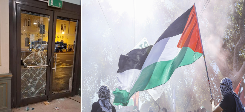 Corteo Pro-Pal, al grido di ''blocchiamo tutto'' sfondano le vetrate ...