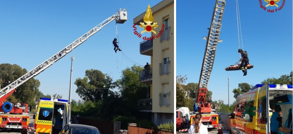 Malore in casa, in azione i soccorsi ma la barella non passa dalle ...