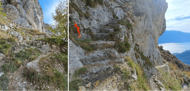 Tra Lombardia e Trentino, lungo una scalinata scavata nella roccia dagli Alpini: panoramica ...