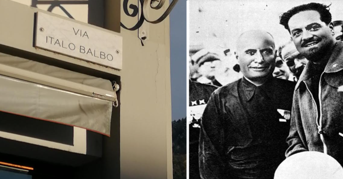In Trentino una via dedicata al gerarca fascista Italo Balbo, sopra una ...