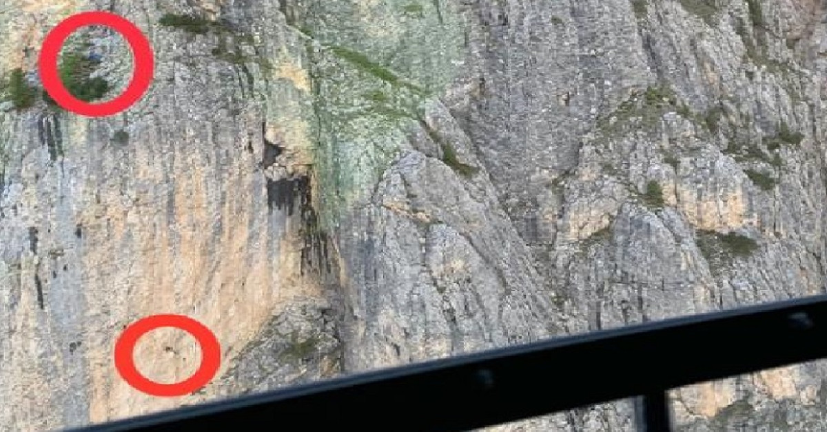 Sbaglia a calarsi e rimane bloccata in parete su uno strapiombo ...