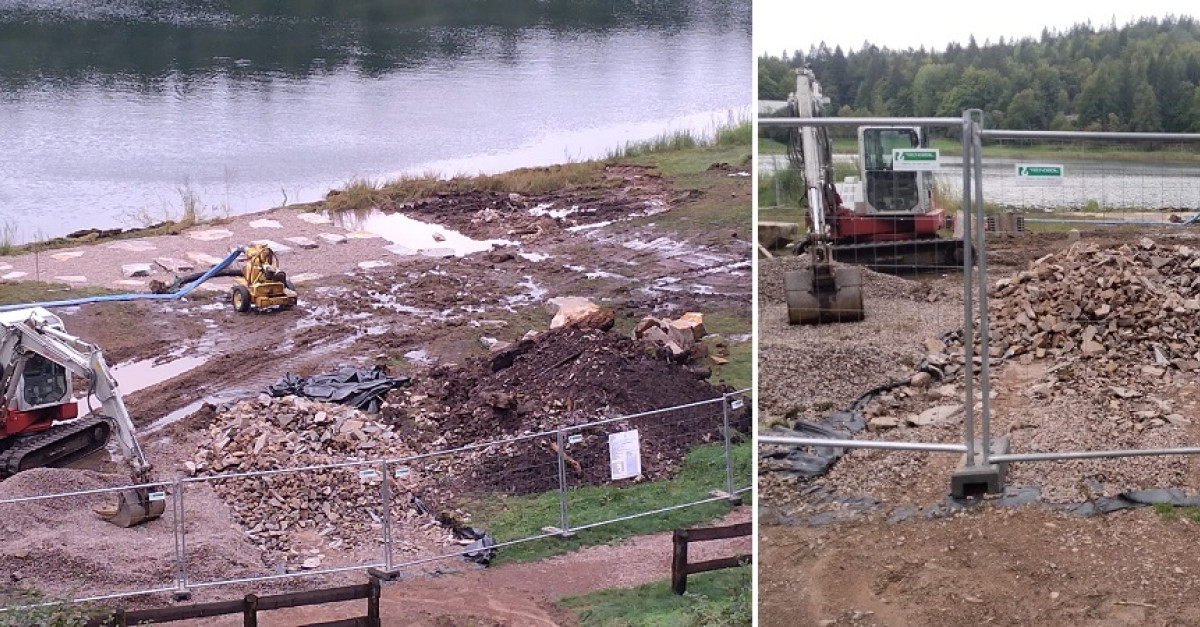 La riqualificazione “armata” di ruspe del lago Santo (FOTO ...