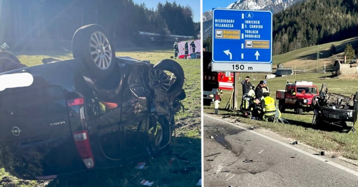 Violento scontro tra due auto, un mezzo esce di strada e si ribalta: il ...