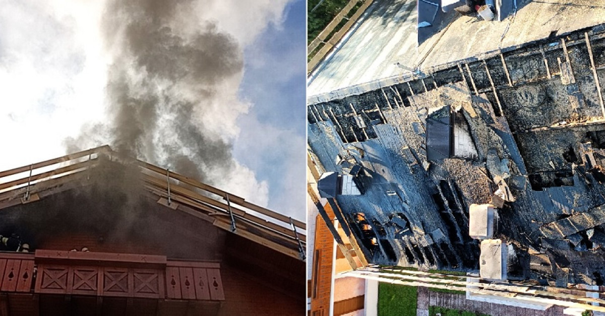 Fumo e fiamme dal tetto di un'abitazione (VIDEO), momenti di paura: sul posto 4 corpi dei vigili ...