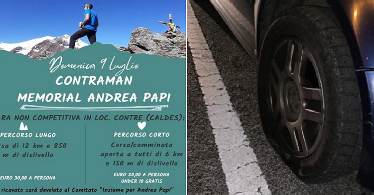 Durante la serata in onore di Andrea Papi ruote tagliate alle macchine, il Gruppo Giovani ...