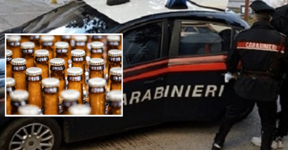 Ruba una cassa di birra dopo essersi intrufolato in un garage, ma non va molto lontano ...