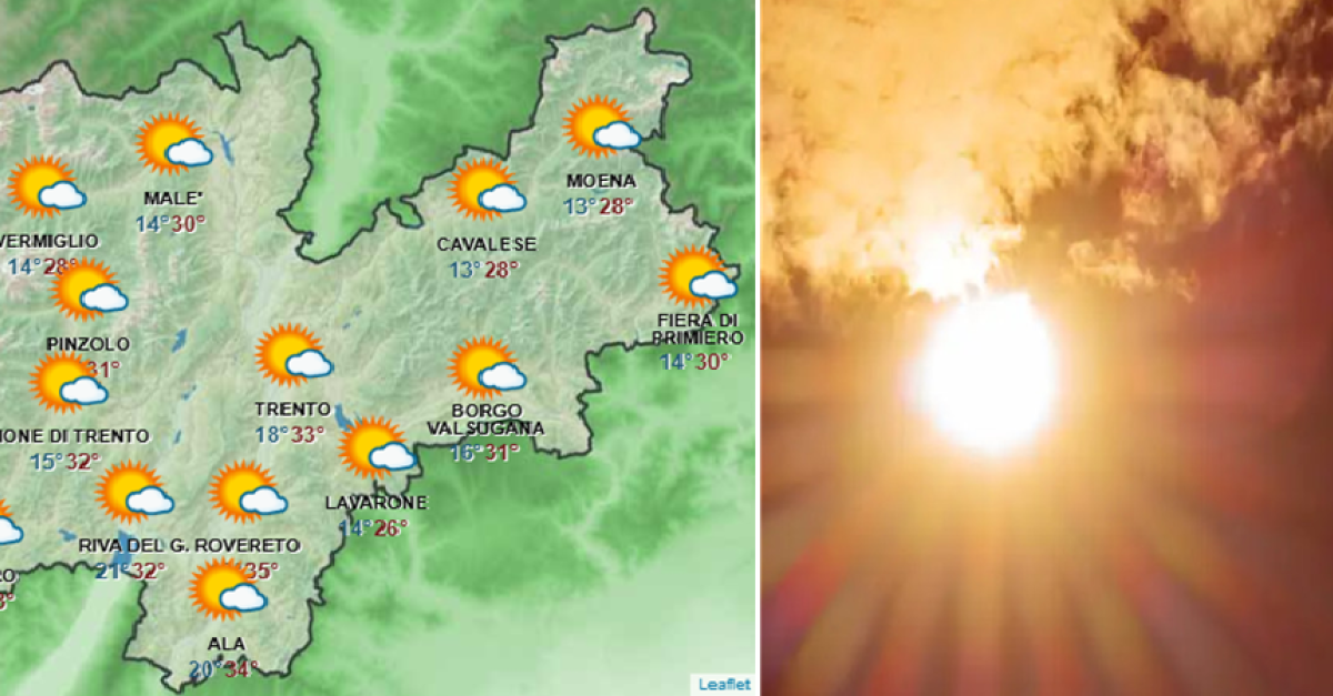Meteo, tempo stabile (e molto caldo) in Trentino: “Passaggio afoso in arrivo con massime fino a ...